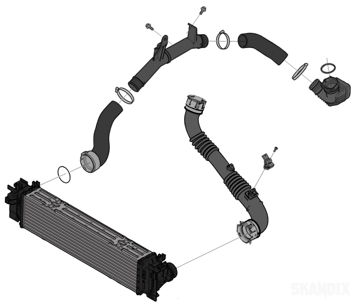 SKANDIX - Installation picture Volvo XC40/EX40: Intercooler Charger ...