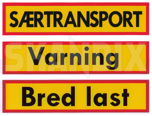 SKANDIX Shop Universal parts: Sticker SÆRTRANSPORT Varning Bred last ...